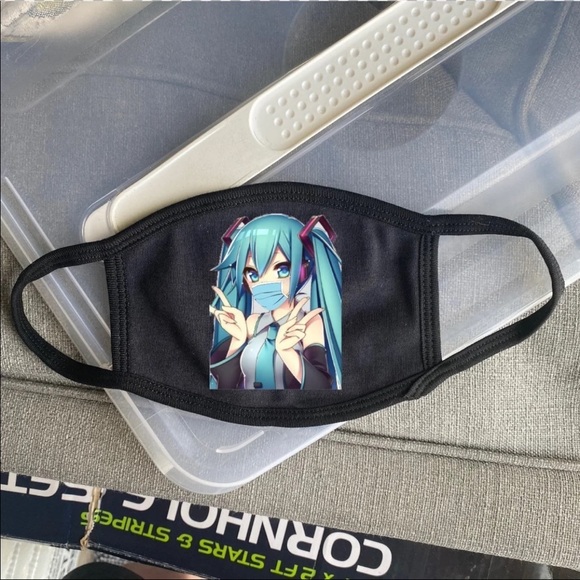 Hand Crafted | Accessories | Vocaloid Miku Hatsune Wearing Face Mask ...